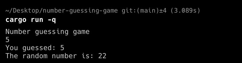 Project: Number guessing game - Learn Rust