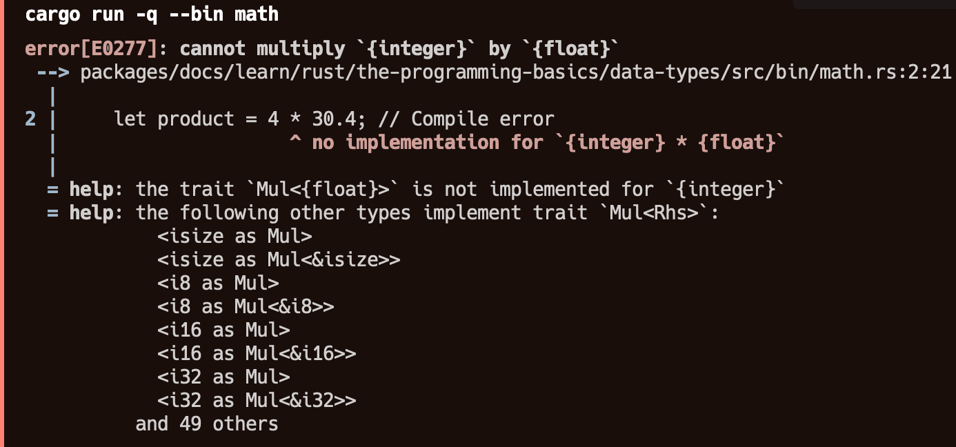 Data types - Learn Rust
