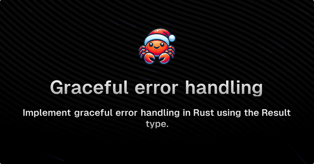 Graceful error handling - Solutions Graceful error handling - Solutions